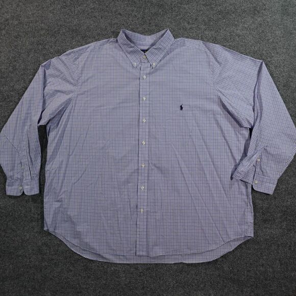 Ralph Lauren | Shirts | Ralph Lauren Shirt Men 3xb Blue Plaid Button Up ...
